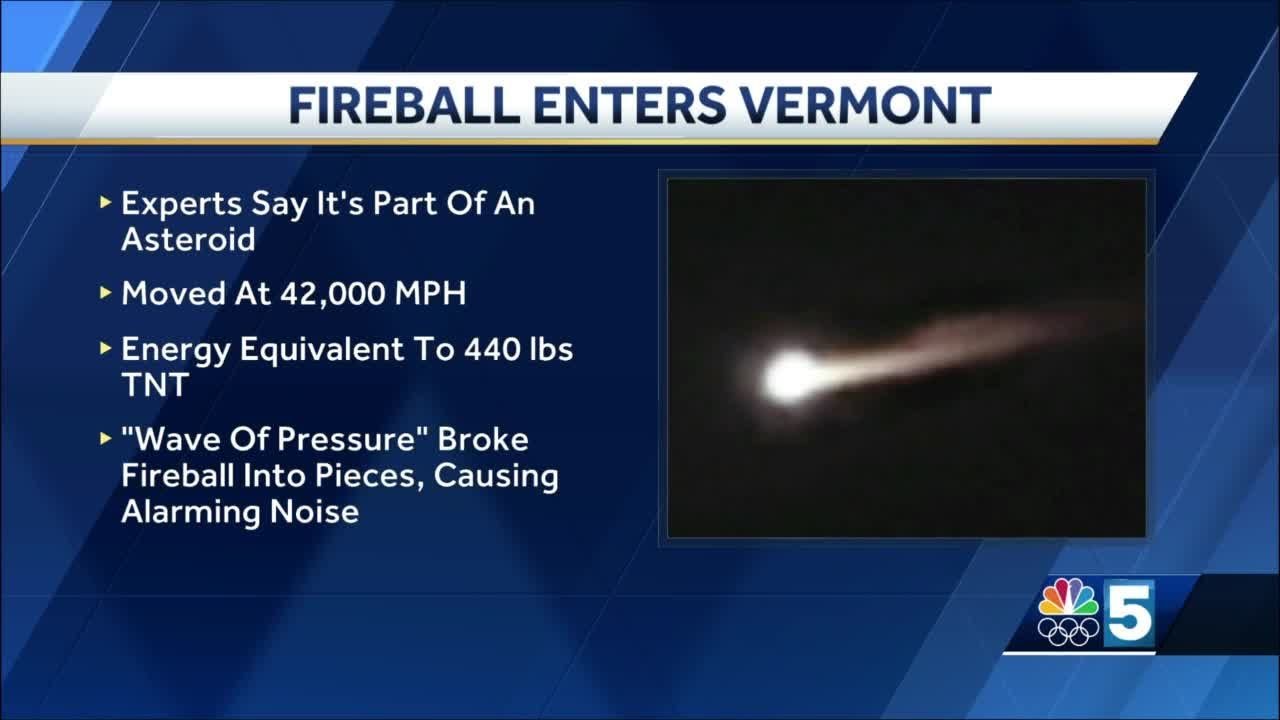 Fireball seen streaking above Vermont, NASA reports - YouTube