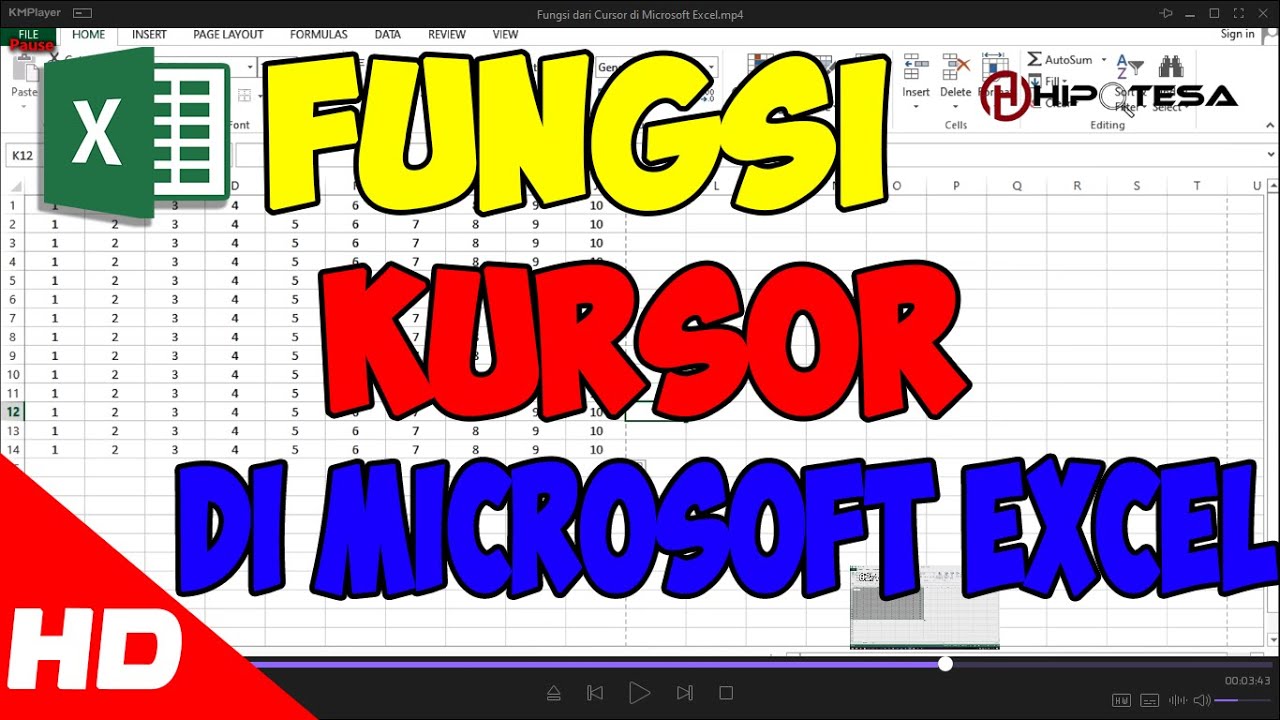 Fungsi dari Cursor di Microsoft Excel - YouTube