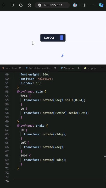 Day 035 🤯 Micro Css Logout Button Animation Coding Developer Frontend Webdeveloper