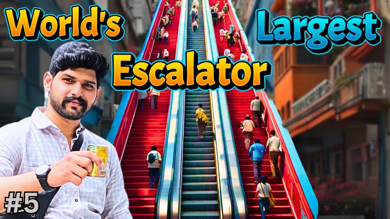World's Largest Outdoor Escalator | Concrete Jungle | INDIAN in Hong ...