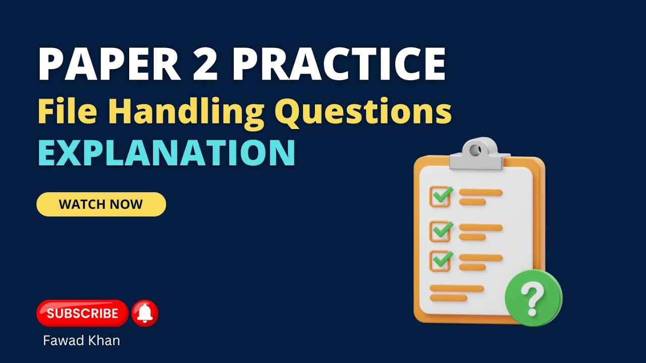 A-Level CS Paper 2 Practice: File Handling Question Explained #alevel # ...