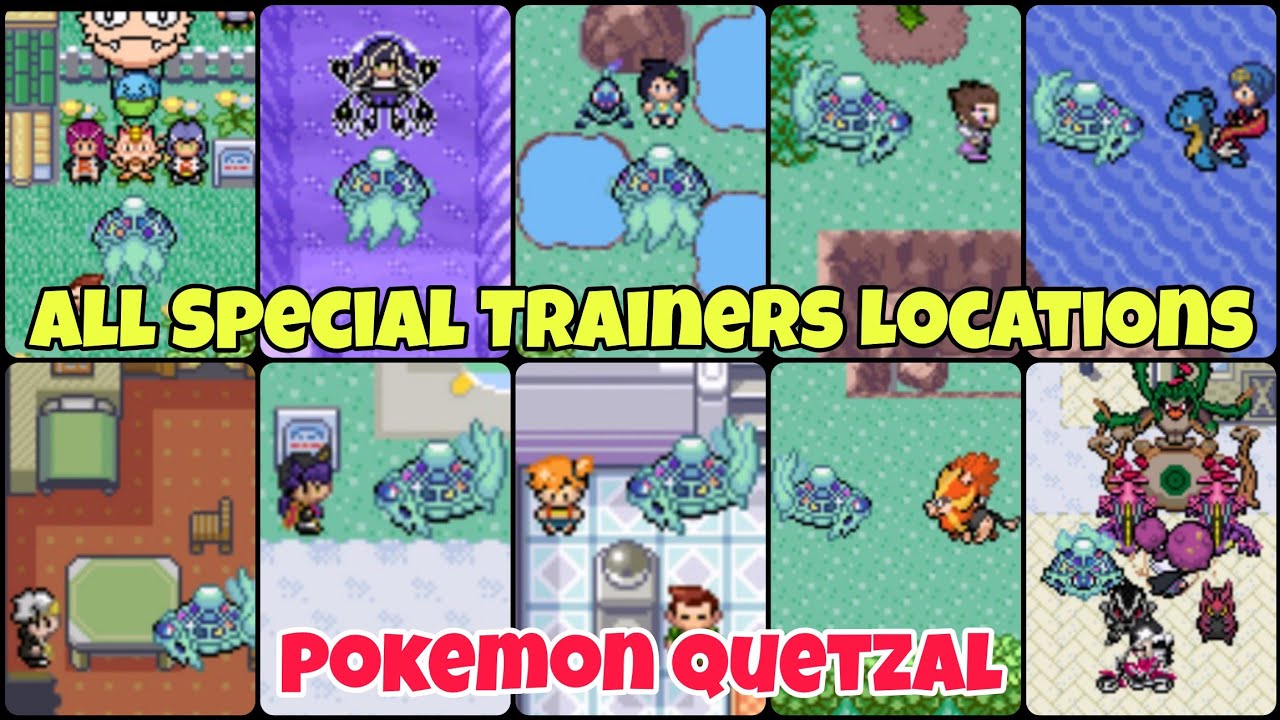 Pokemon Quetzal 0.8.2 All Trainers Locations - YouTube