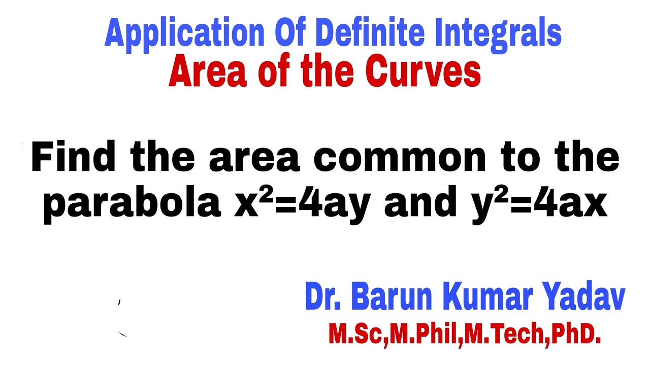 Area Bounded by Two Curves |application of definite integral | part 23 ...