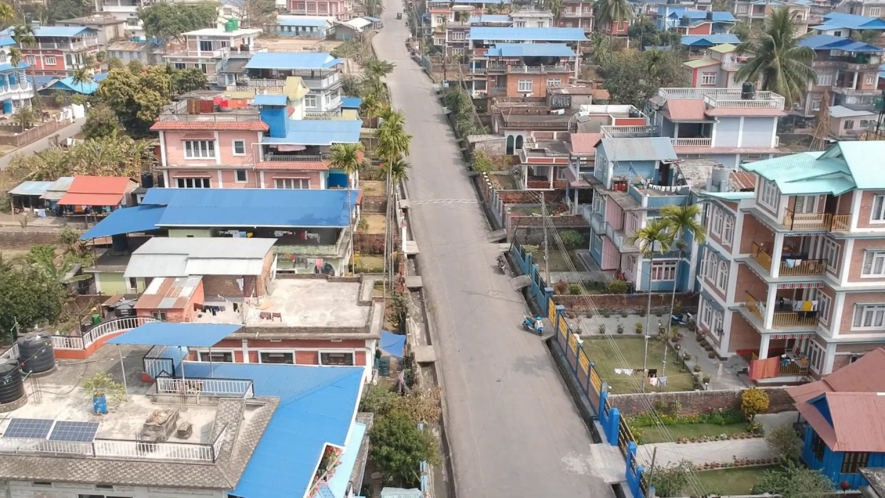 DRONE ABOVE DHARAN -18, NEW ROAD LINE - YouTube