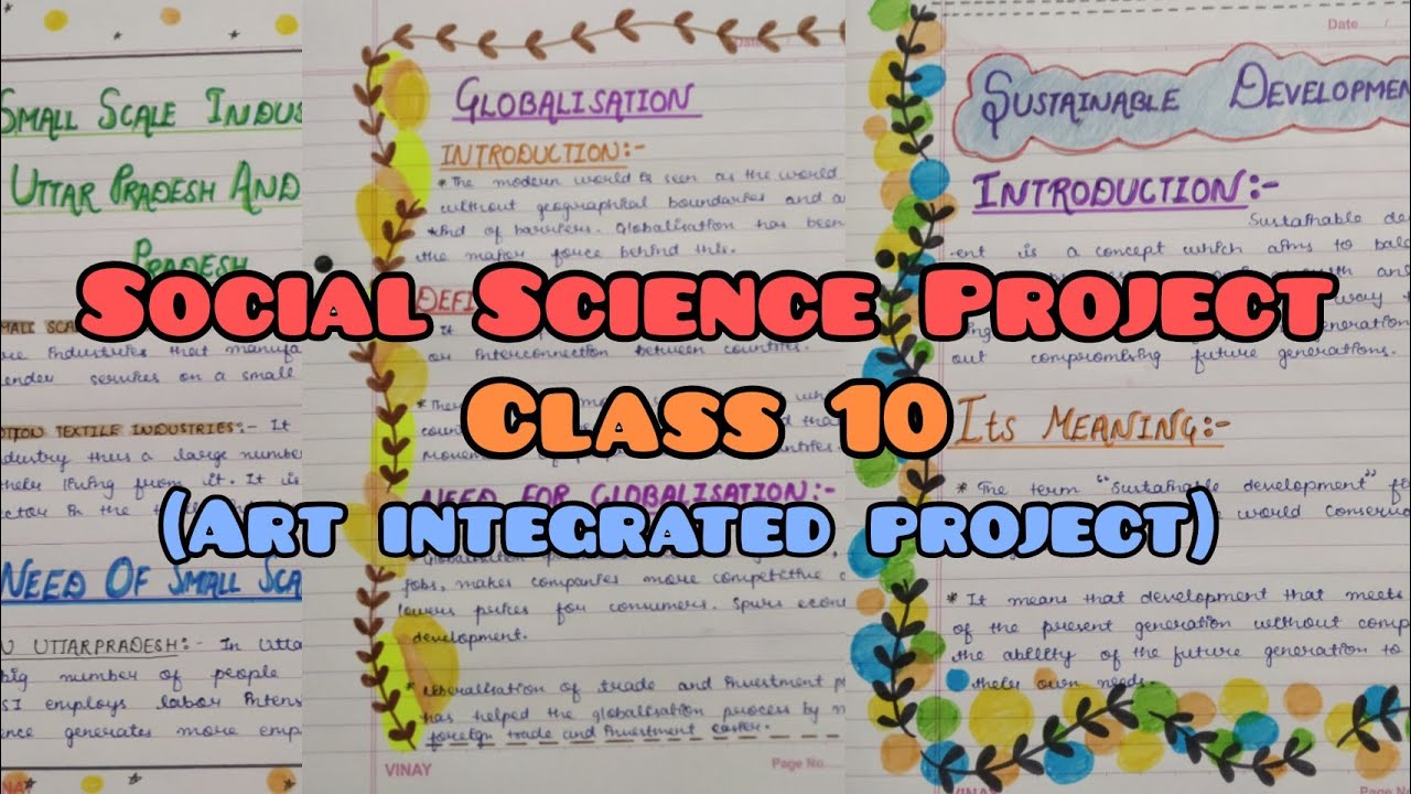 CLASS 10 SOCIAL SCIENCE PROJECT (2023-24) || ART INTEGRATED PROJECT💫 ...