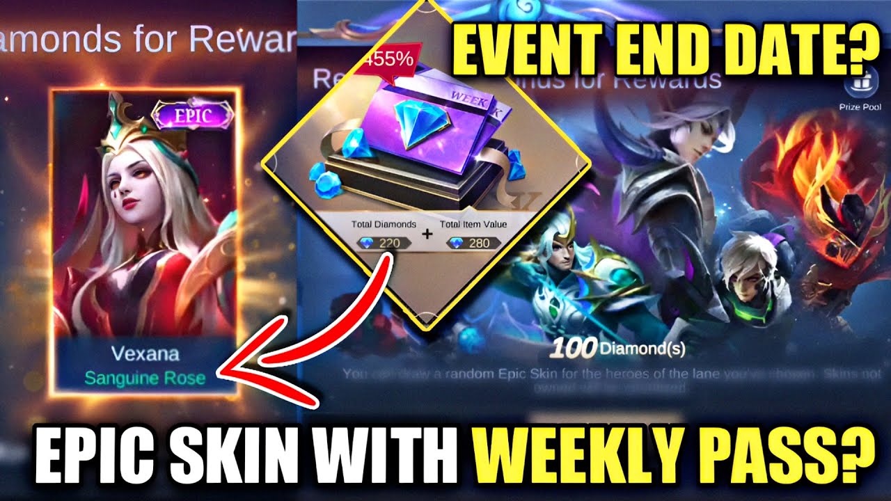 GET EPIC SKIN FROM WEEKLY DIAMOND PASS | MOBILE LEGENDS FREE SKIN - YouTube