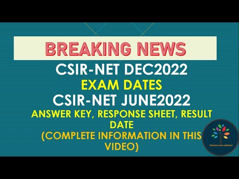LATEST UPDATE:- CSIR-NET JUNE2022 EXAM RESULT & CSIR NET DEC2022 DATES ...