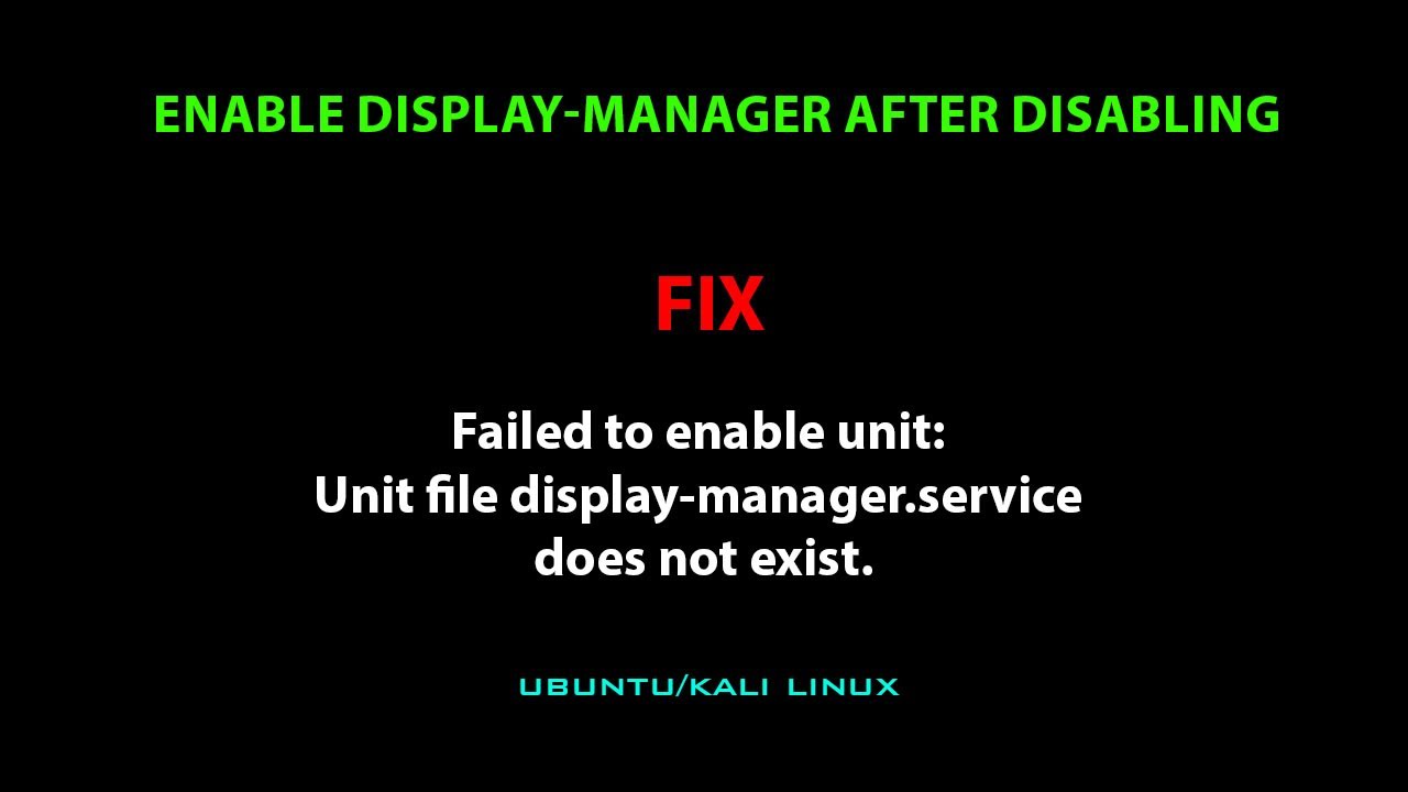 Failed To Enable Unit Troubleshooting Tips To Get Your System Up And Running