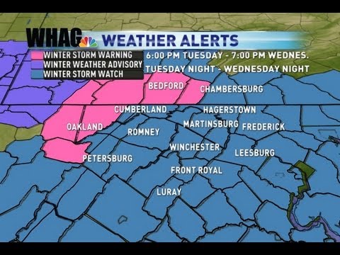 Winter Weather Alert: Bryan's Monday Evening Forecast - WHAG News @ 7: ...