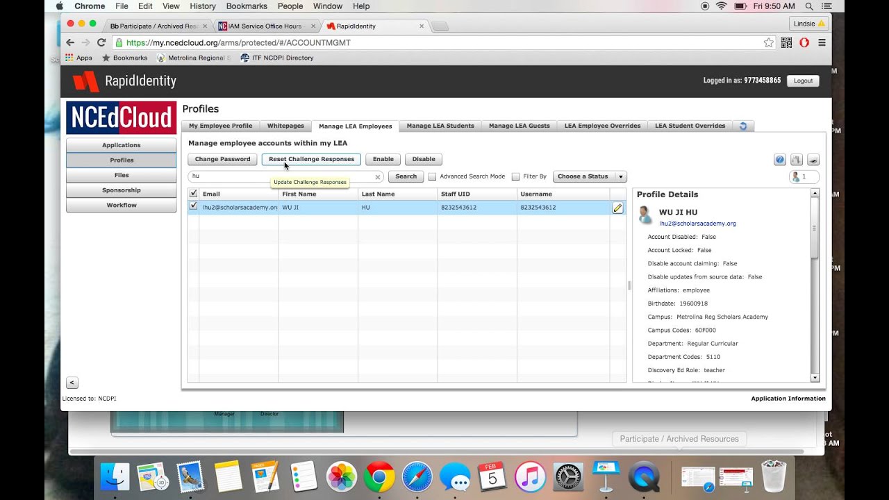 Change users password in NCEDCloud - YouTube