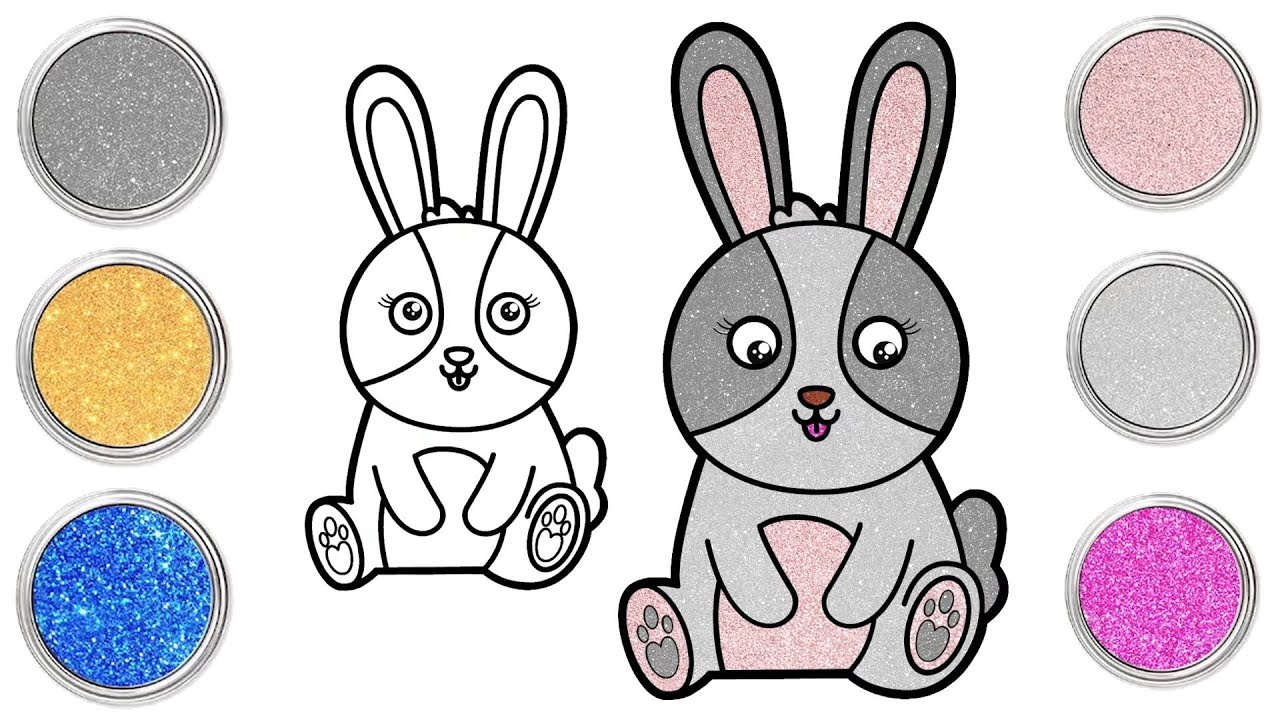 How To Draw And Color An Easter Bunny 🐰 - YouTube