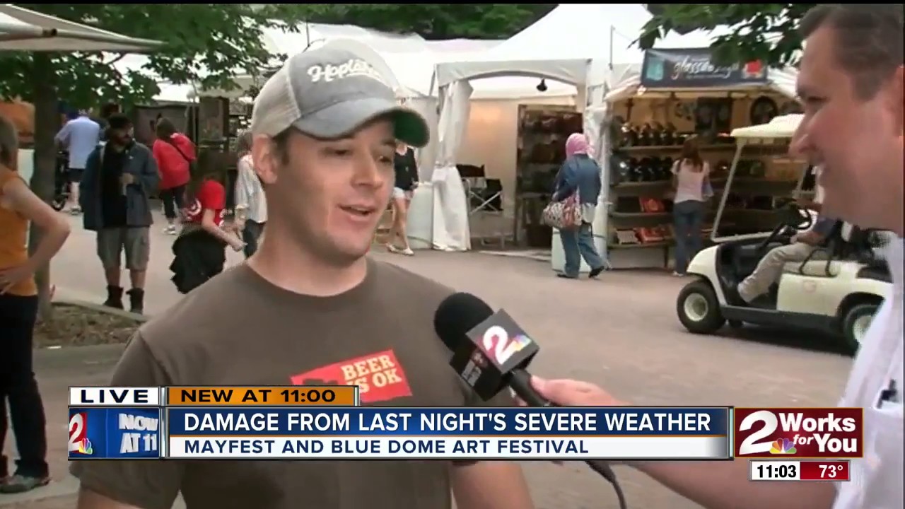 Mayfest and Blue Dome Art Festival faces damage from severe weather ...