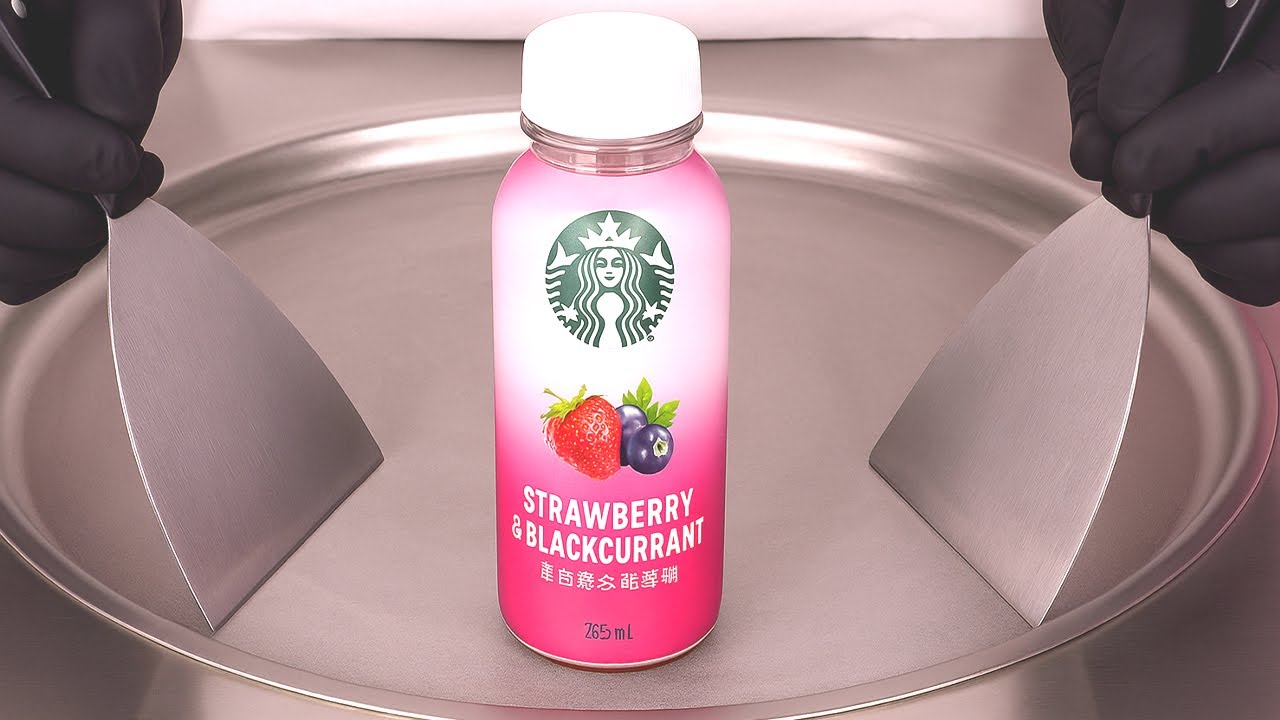 New Starbucks Refresher Turned Into Ice Cream! 🫐🍓 | ASMR - YouTube