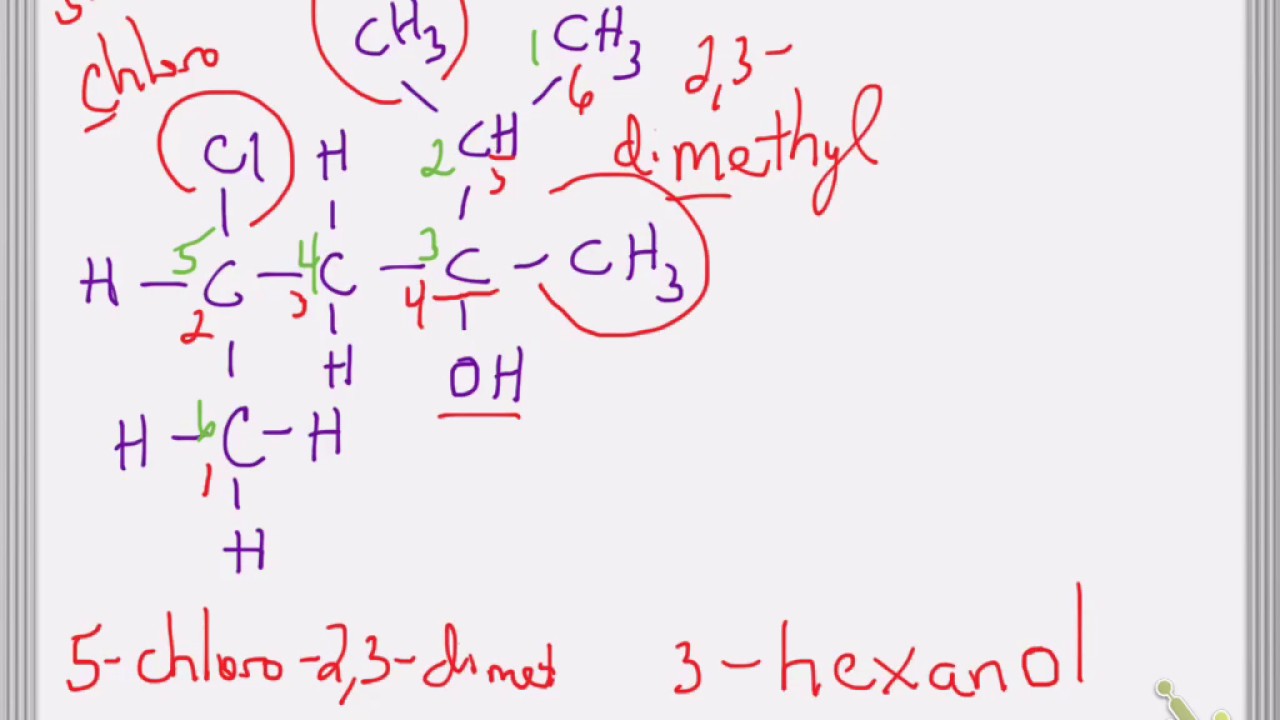 Examples for practicing naming alcohols, ethers and thiols - YouTube