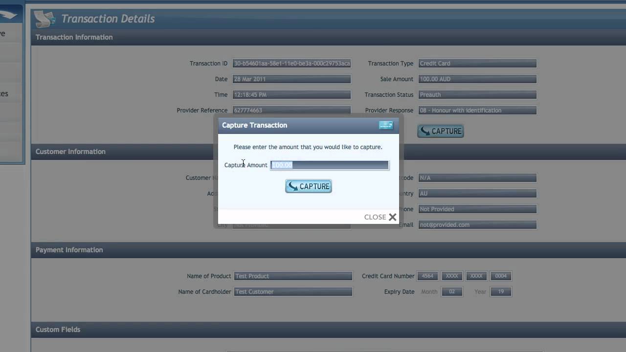 Merchant Warrior - Authorization & Capture - YouTube