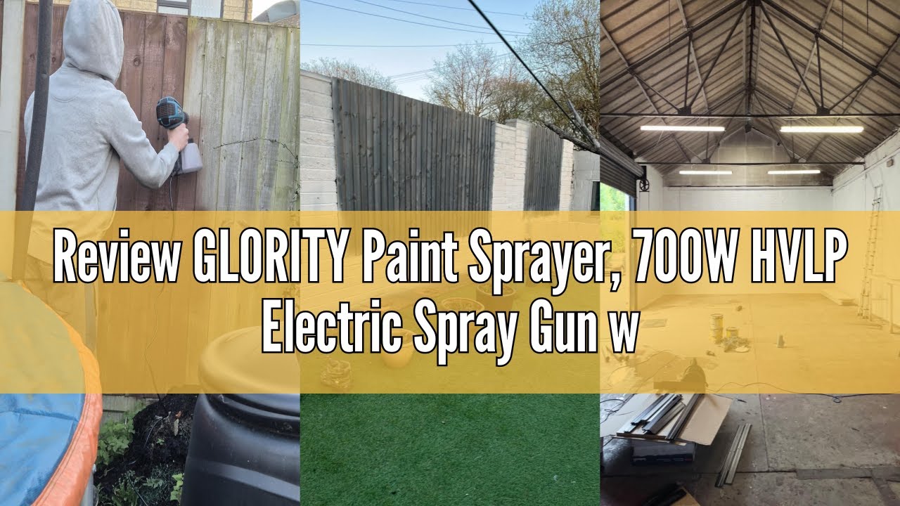 Review GLORITY Paint Sprayer, 700W HVLP Electric Spray Gun with ...