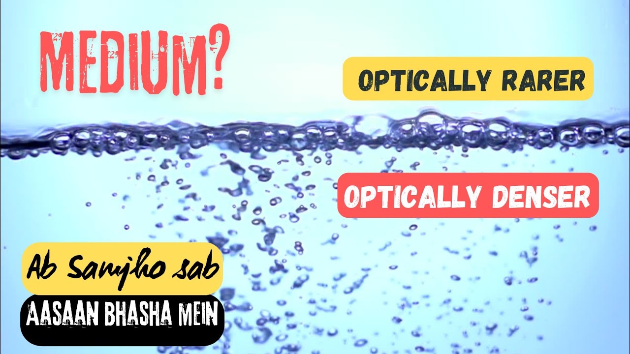 3. Optically Denser and Rarer Medium | AASAAN BHASHA MEIN| Foundation ...