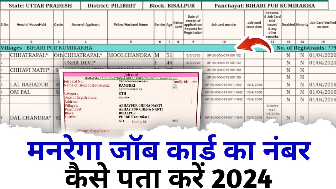 Job Card Number Kaise Pata Kare | Mgnrega Job Card Number Kaise Nikale ...