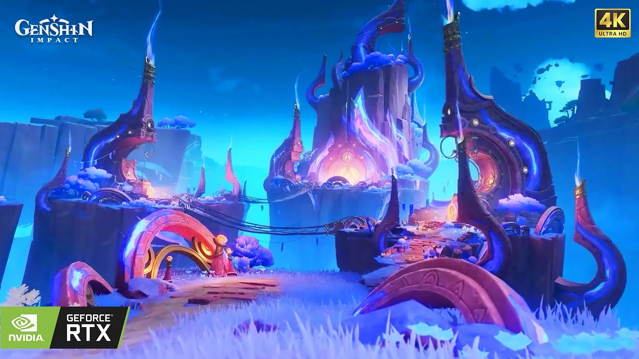 Natlan New Areas Beautiful Locations & Scenery 4K | Genshin Impact 5.2 ...