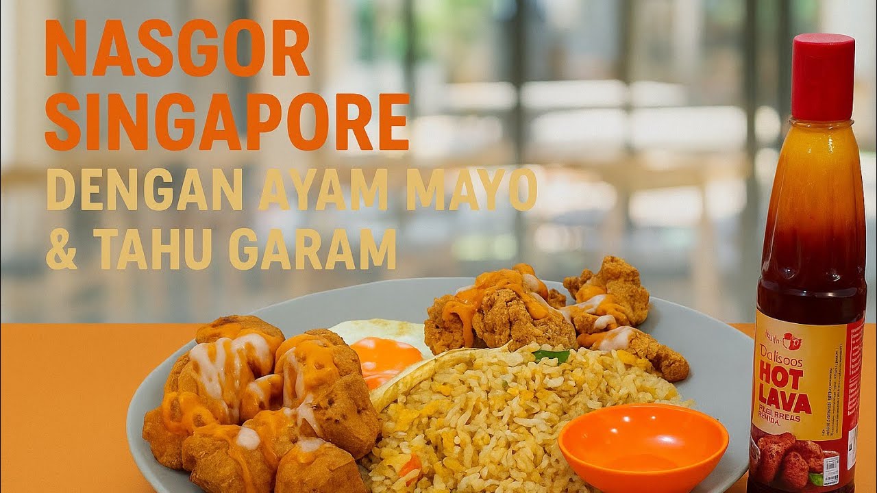MUKBANG NASGOR SINGAPORE AYAM MAYO & TAHU GARAM 🔥😋 - YouTube