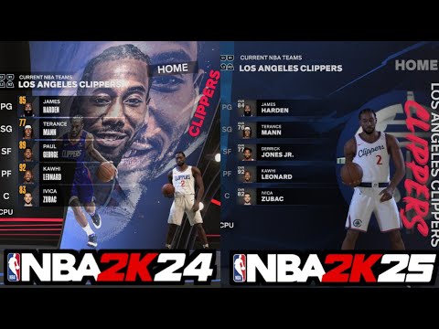 NBA 2K25 vs. NBA 2K24 PlayNow & Main Menu Comparison - YouTube