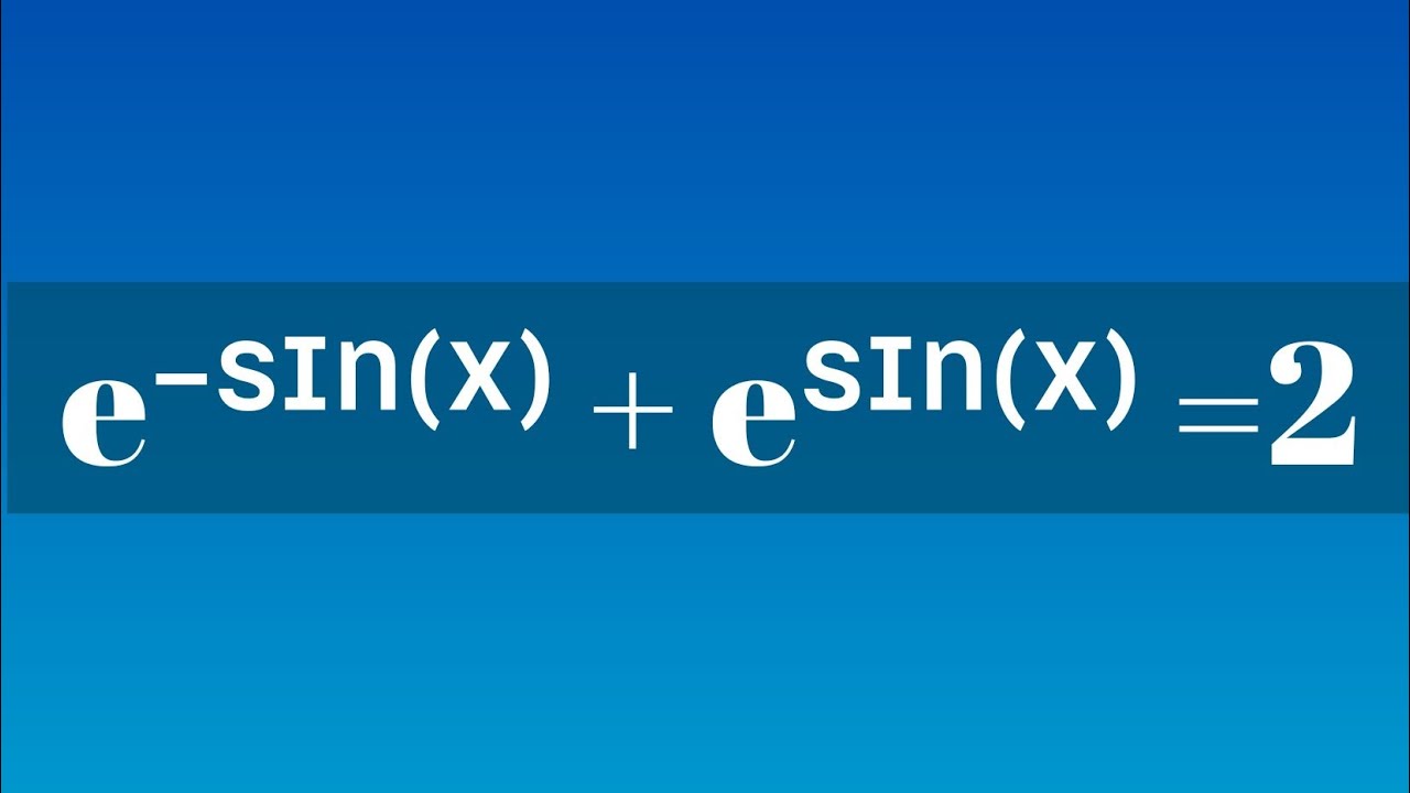 Trigonometric Exponential Equation - YouTube