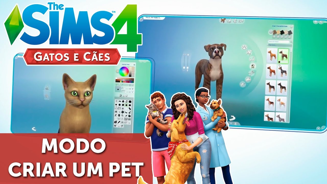 COMO SERÁ O CRIAR UM PET DO THE SIMS 4 GATOS E CÃES - YouTube