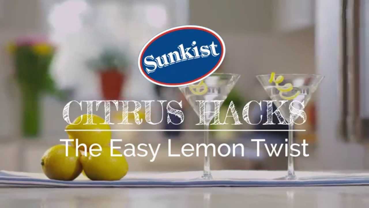 Sunkist® Citrus Hacks: The Easy Lemon Twist - YouTube