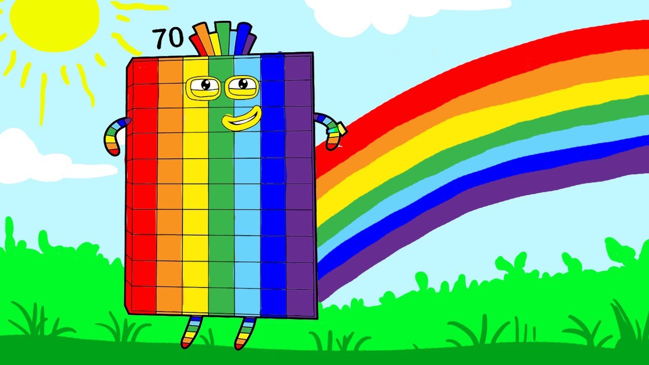 Numberblocks 70 - Numberblocks Seventy Rainbow | Seventy Song Season 7 ...