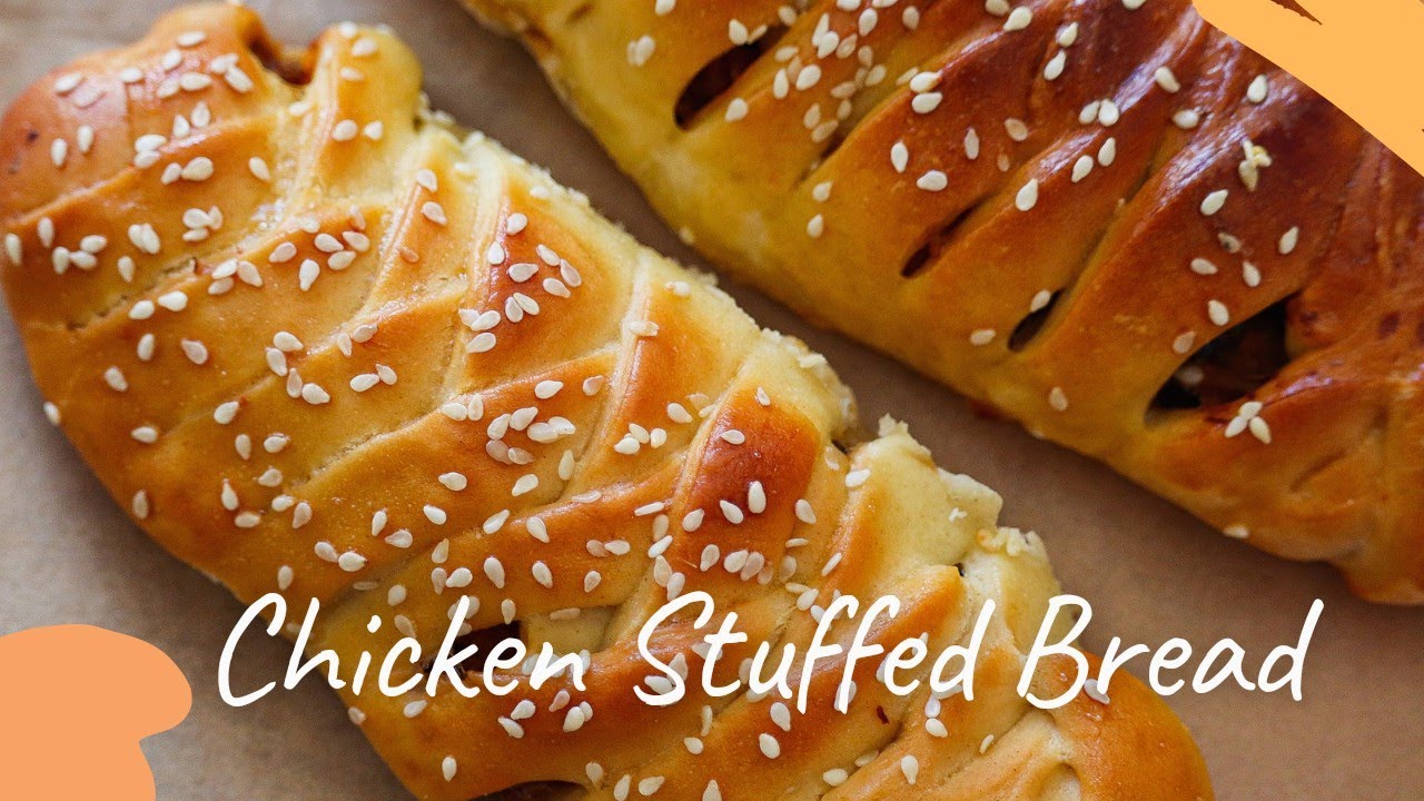 Chicken Stuffed Braided Bread | Soft & Fluffy Stuffed Bread - YouTube