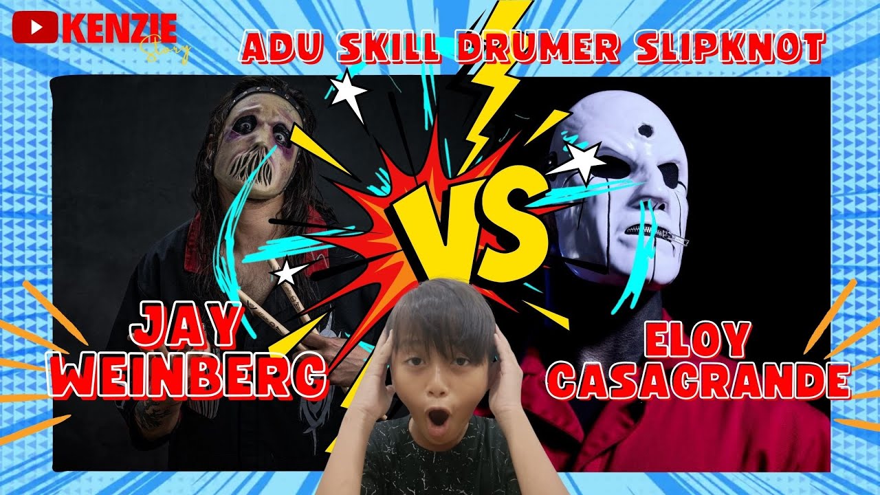 ADU SKILL DRUMER SLIPKNOT (JAY WEINBERG VS ELOY CASAGRANDE) #Drummercilik #slipknot #drums # ...