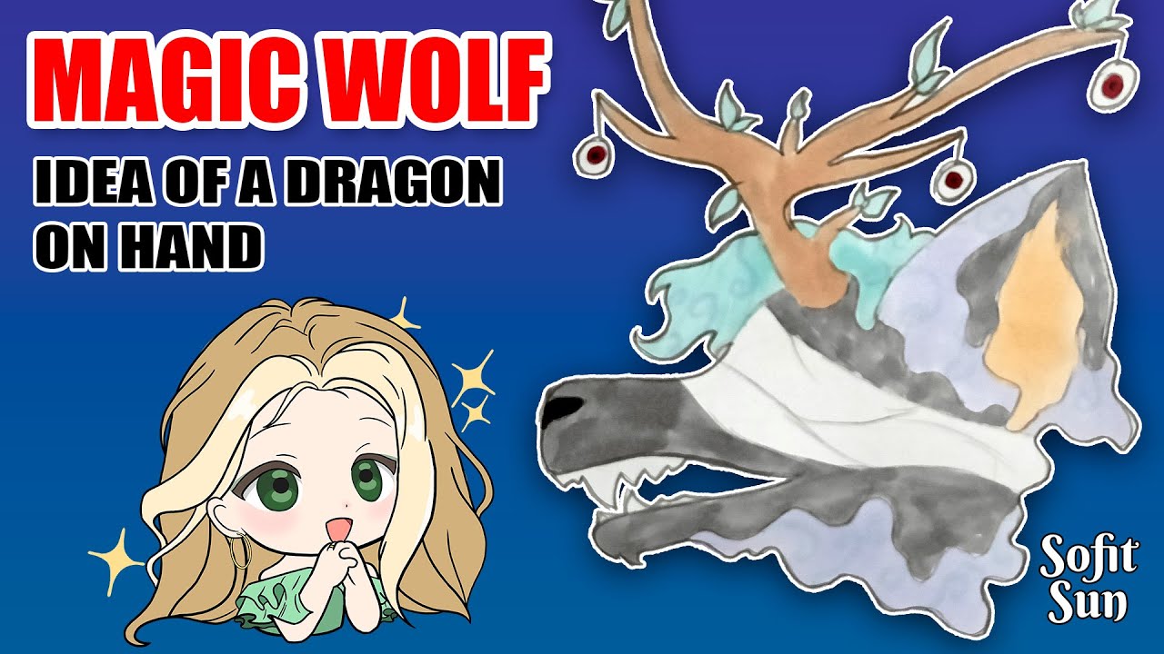 "Magic Wolf" How to draw an idea for a paper dragon. DIY Sofit ...