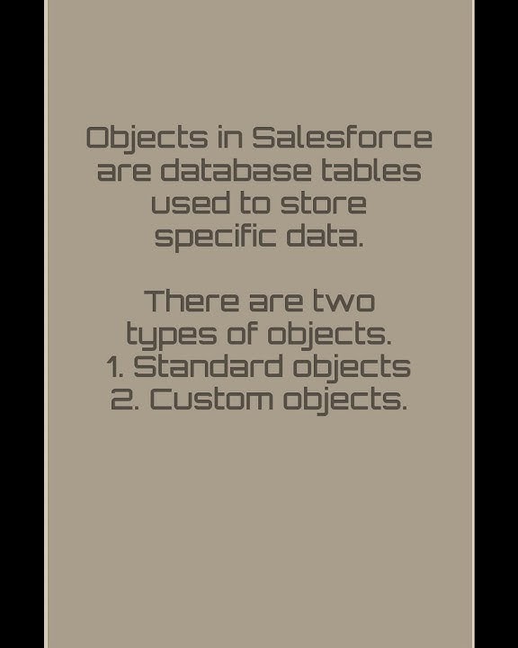 Salesforce # 1 | What is Objects in Salesforce | #Shorts - YouTube
