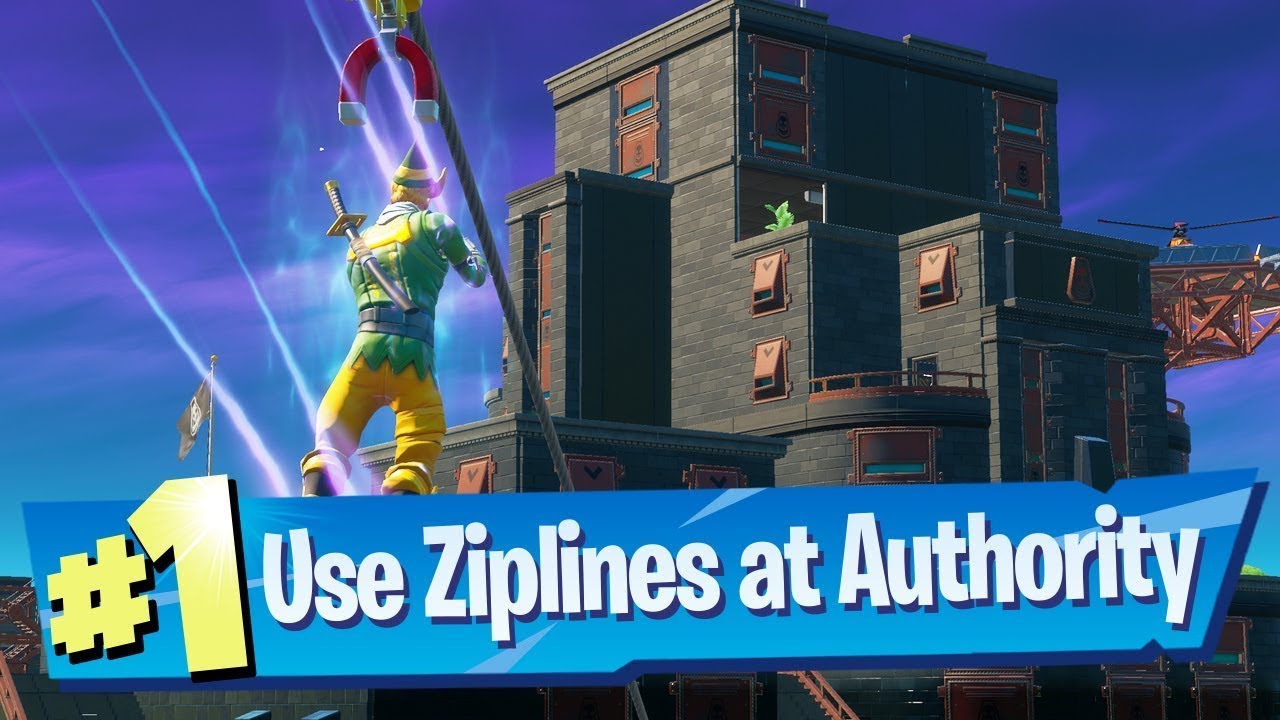 Use different Ziplines at The Authority Location Fortnite Battle Royale ...