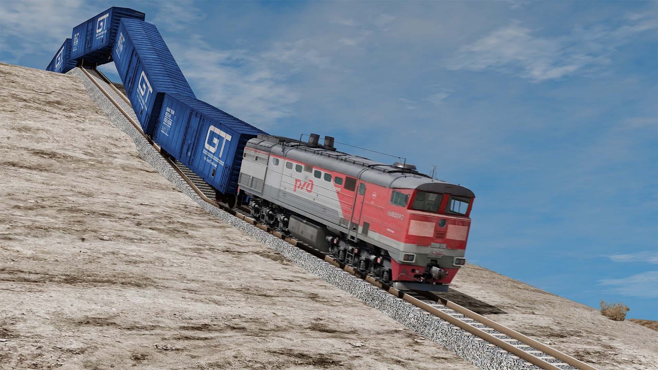 Trains vs Hill Climb Derailment 24 – BeamNG.drive | BeamNG High Speed ...