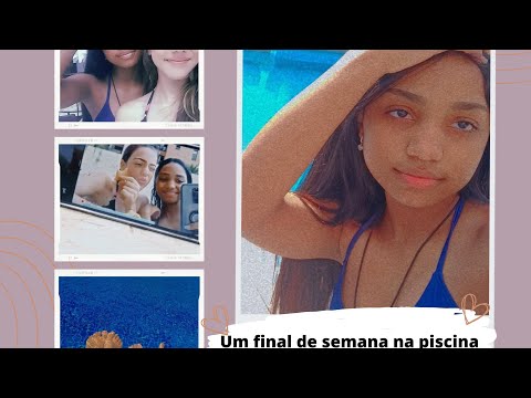 um final de semana na pscina com minha amiga ☀️⛱️