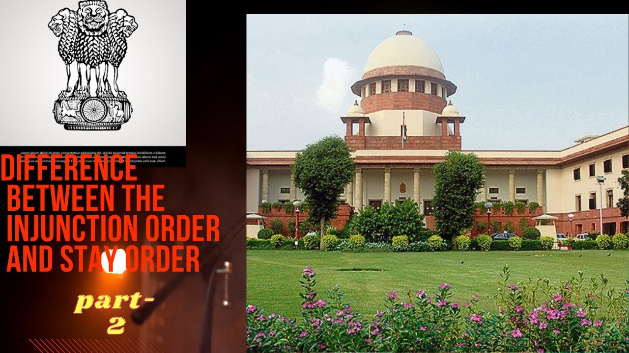 Difference between the Stay order and injunction - YouTube