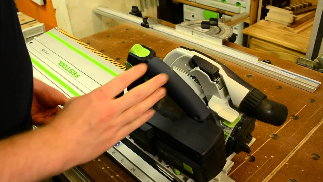 Verbinden und Trennen einer Festool HKC 55 und einer FKS 420 - YouTube
