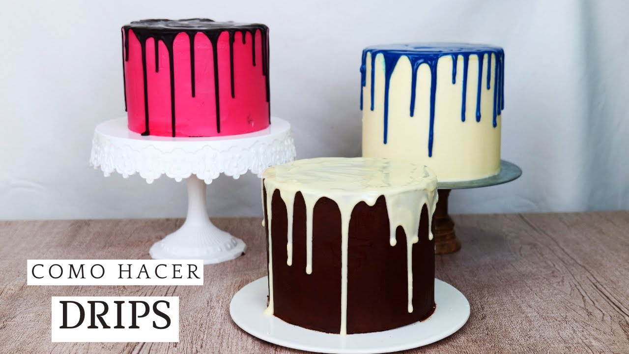 ¿COMO HACER EL DRIP EN LAS TARTAS? PASTEL CHORREADO. LaDulcepedia - YouTube