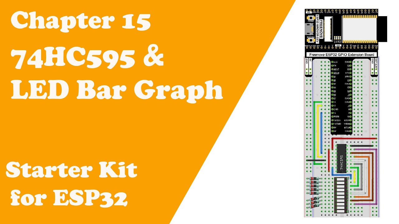 Chapter 15 74HC595 & LED Bar Graph Starter Kit for ESP32 - YouTube