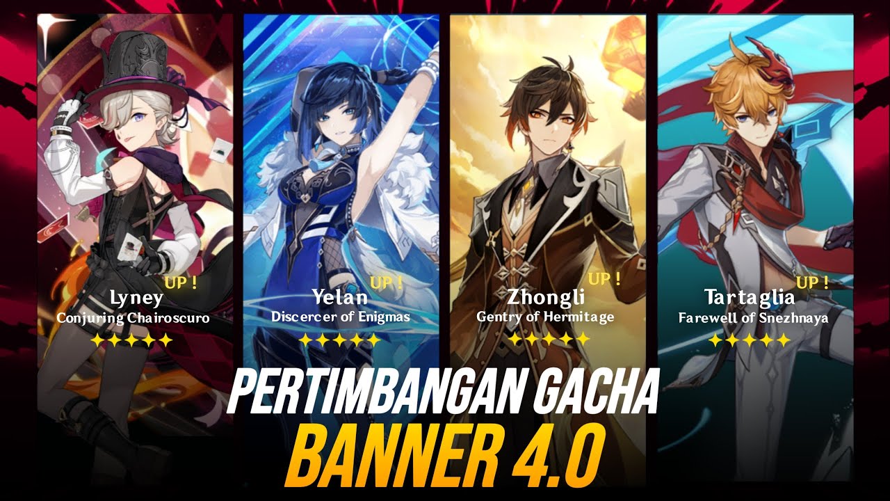BAHAS POSISI META YELAN ZHONGLI TARTAGLIA | Banner 4.0 Genshin Impact ...
