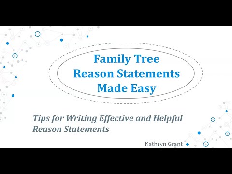 Family Tree Reason Statements Made Easy - YouTube