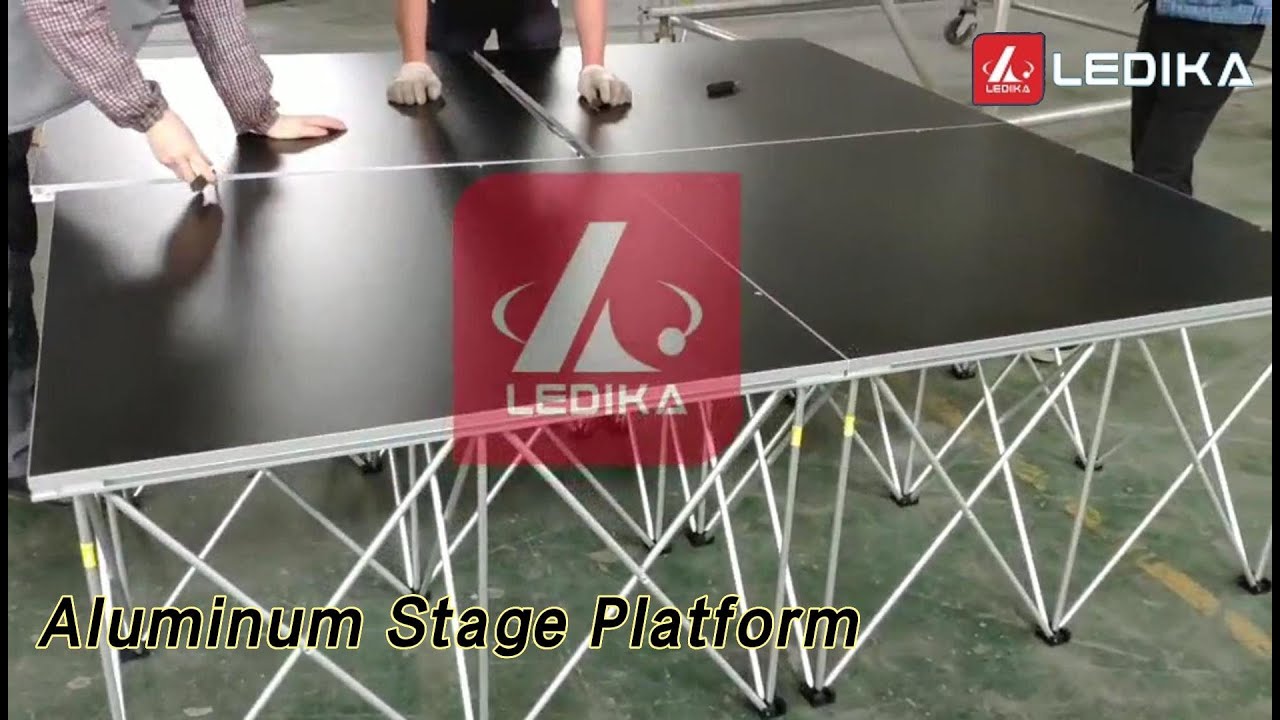 Folding Aluminum Stage Platform 800mm Height Fire Proof Anti Skid - YouTube