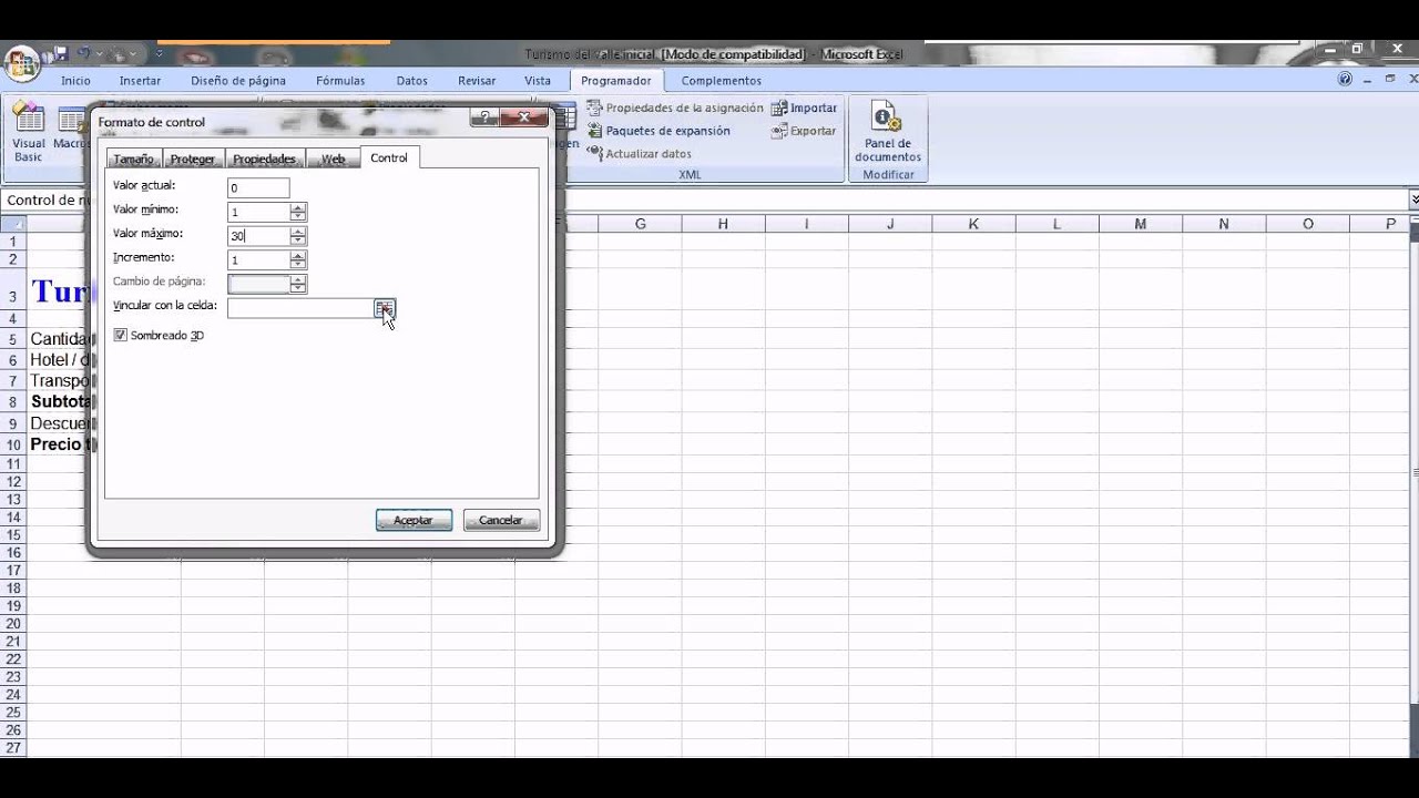 CONTROL DE NUMERO EN EXCEL SA 5.1 - YouTube