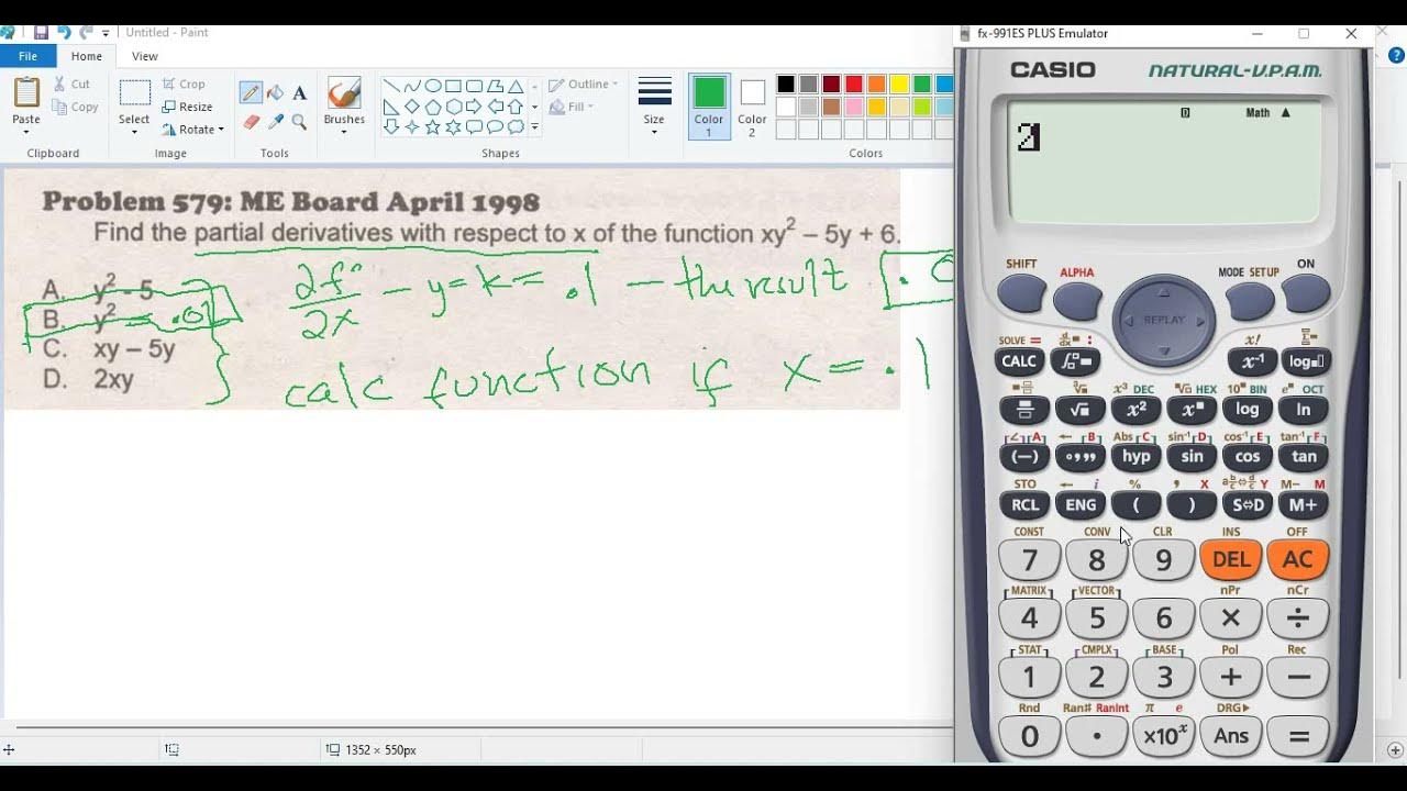 #25 PARTIAL DERIVATIVE CALCULATOR TECHNIQUE ENGLISH ENGINEERING REVIEW ...