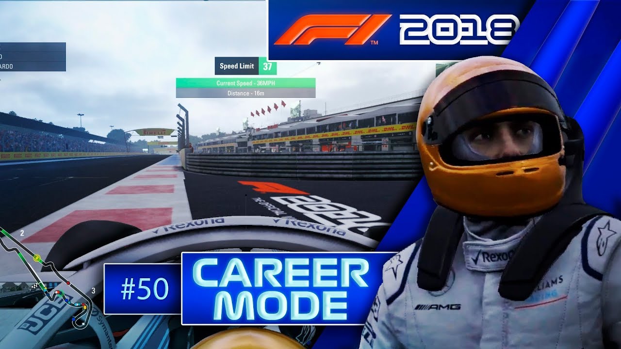 NEW PATCH! 5 Car Fight for the WIN! F1 2018 Williams R2G Career Mode ...