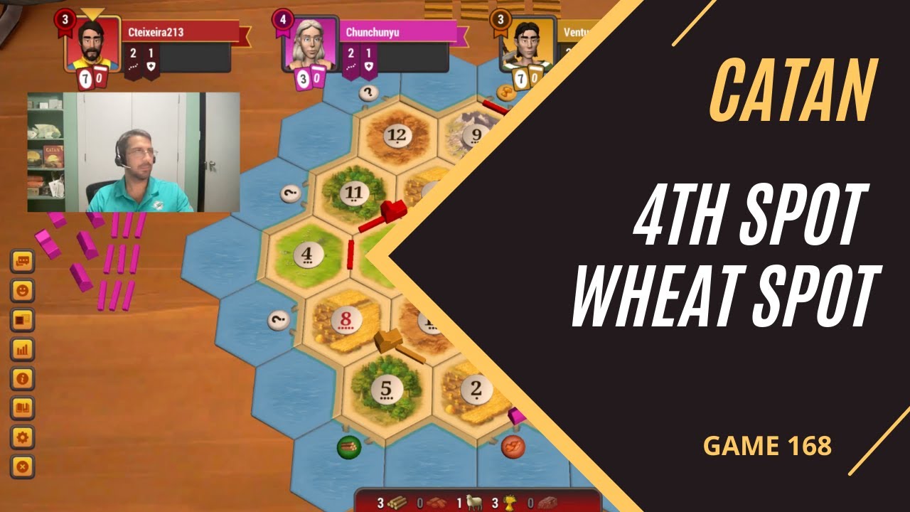 CATAN | 4th Spot Wheat Spot | Game 168 - YouTube