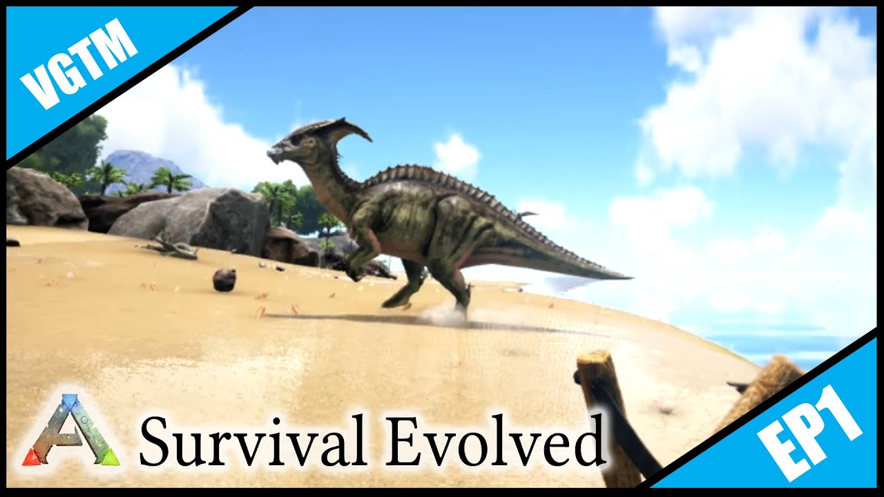 Ark Survival Evolved Taming our First Dinosaur EP1 - YouTube