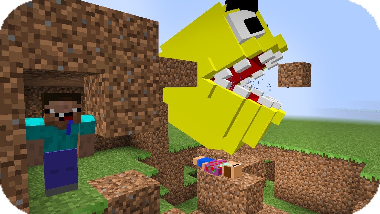 2 NOOB VS PACMAN ASESINO - MINECRAFT TROLL - YouTube