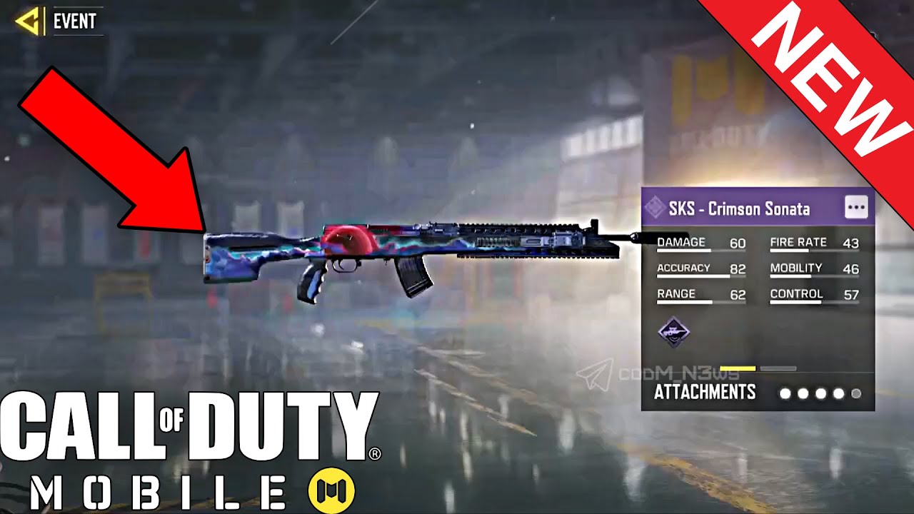 Call of Duty Mobile - HOW TO UNLOCK SECRET SKS CRIMSON SONATA SKIN ...